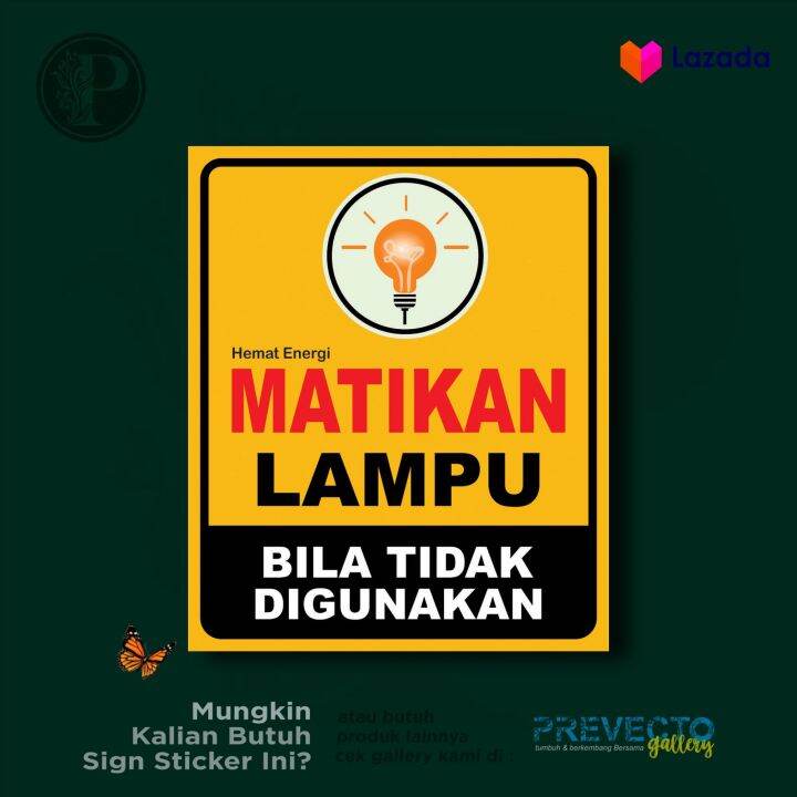 STICKER MATIKAN LAMPU MURAH | Lazada Indonesia