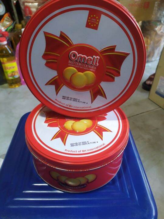 Bánh quy bơ sữa OMELI hộp sắt 180G xinh xinh | Lazada.vn