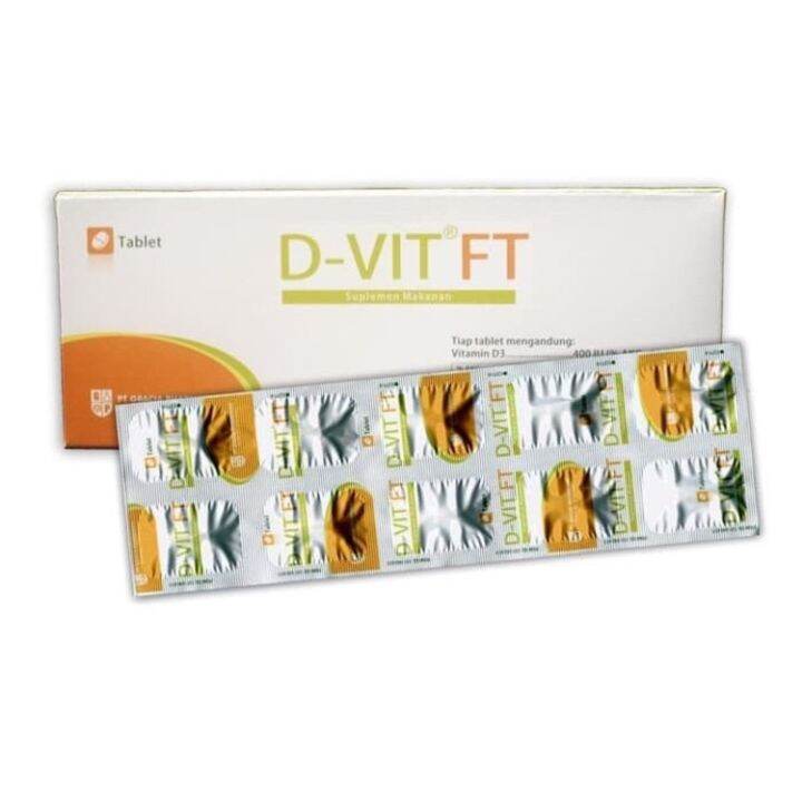 D vit FT Vitamin D3 untuk kesehatan tulang per box 30 tablet | Lazada ...