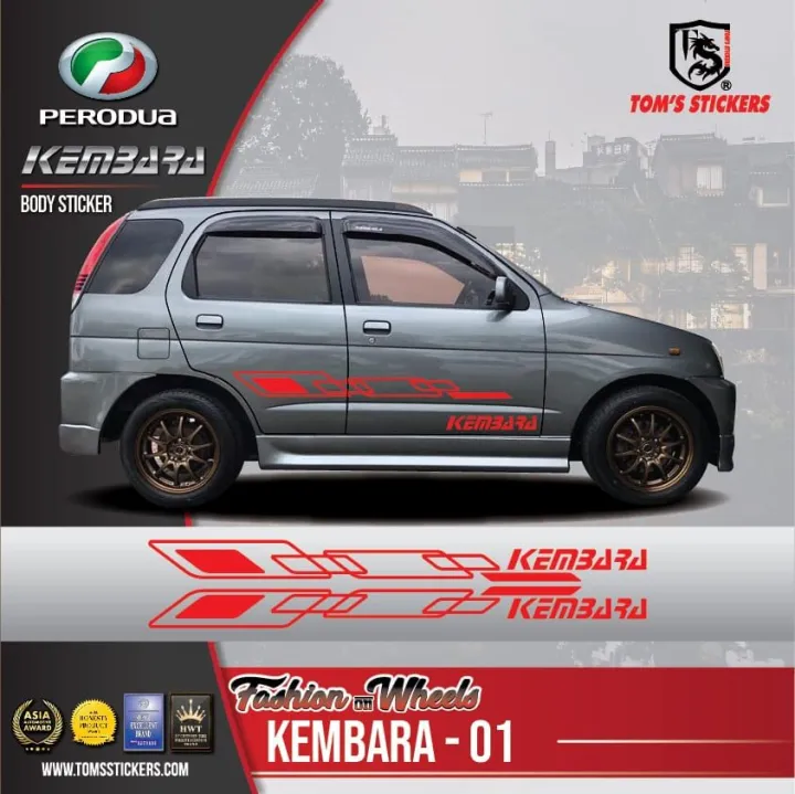 👍👍 PERODUA KEMBARA CAR BODY STICKER SET KEMBARA - 01 | Lazada