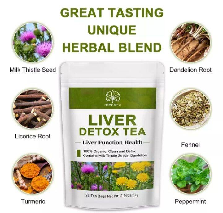 Liver Detox Tea Natural Organic Herbal Detoxifying Body fats 10 teabags ...
