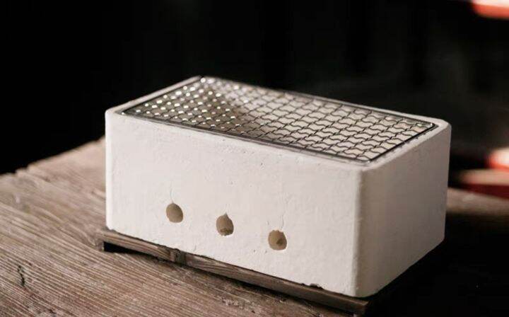 Plain White Japanese Korean Ceramic Hibachi BBQ Table Grill Mini ...