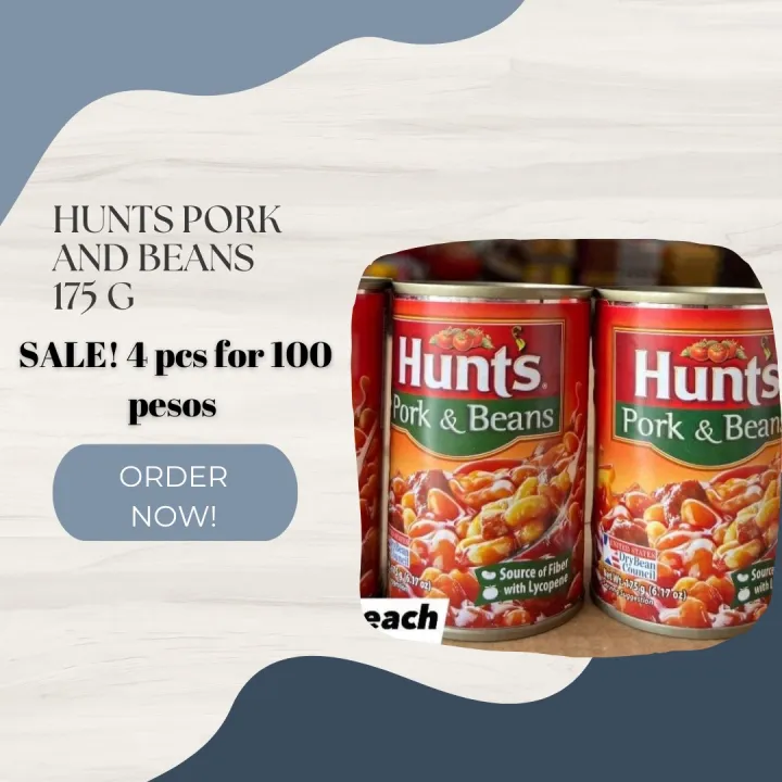 Hunts Pork and Beans 175g 4 for 100 | Lazada PH