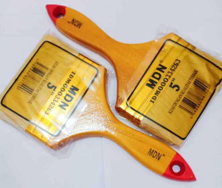 kuas cat 5"inch , paint brush, kuas cat tembok, besi , kayu | Lazada ...