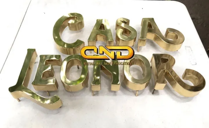 Brass Metal signage build up letters /outdoor signage/ | Lazada PH
