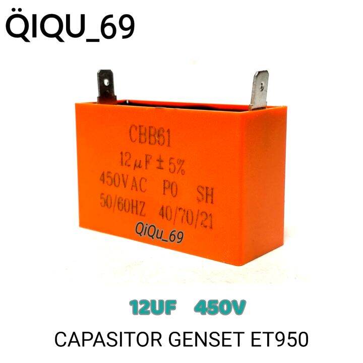 Capasitor kapasitor genset 12uf / 15uf / 24uf kapasitor genset ET900 950 | Lazada Indonesia