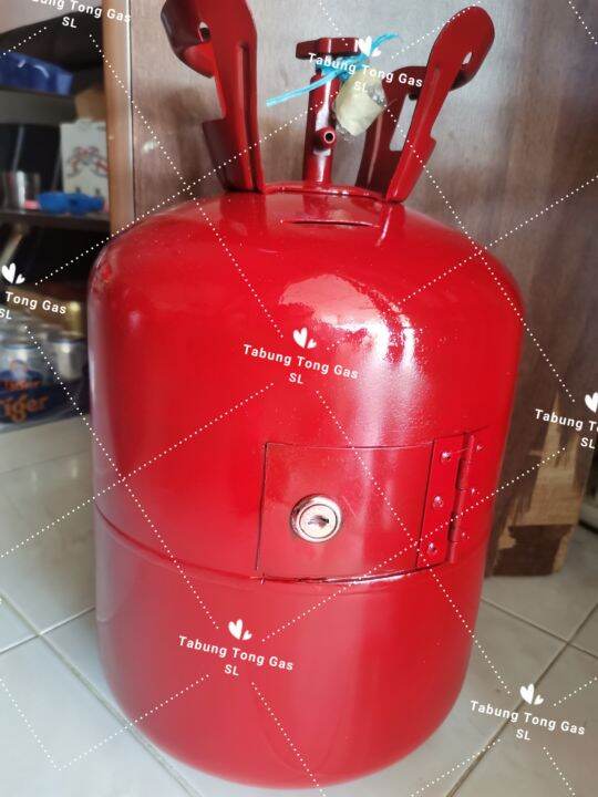 🔥Ready Stock🔥Tabung Tong Gas Duit Syiling Aircond Colour Red Ada Pintu ...
