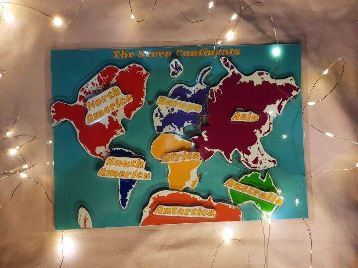 The Seven Continents:Velcro detachable learning board for kids | Lazada PH