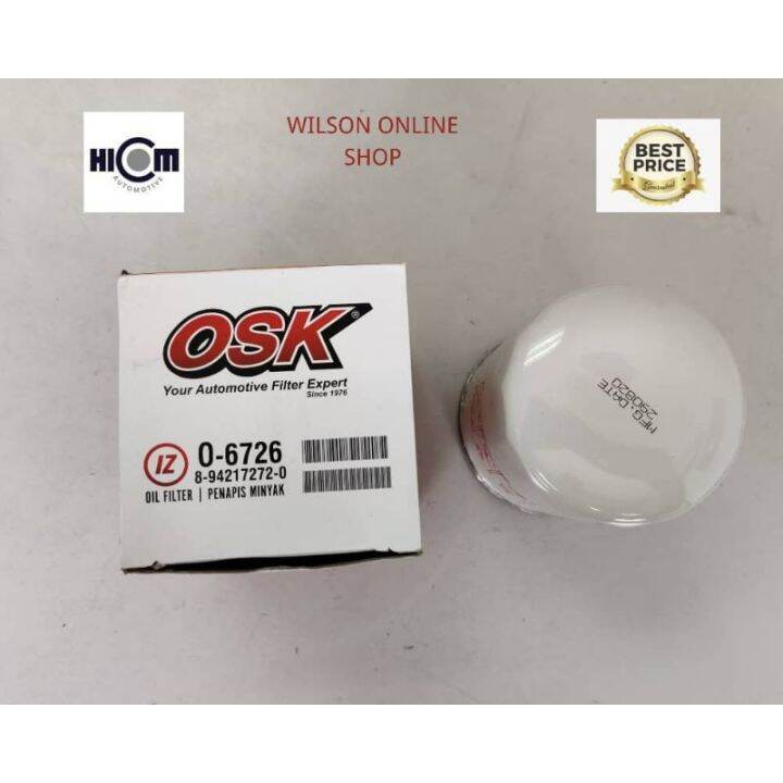 Osk Malaysia Hicom 2.8 Minyak/Oil filter O-6726 | Lazada