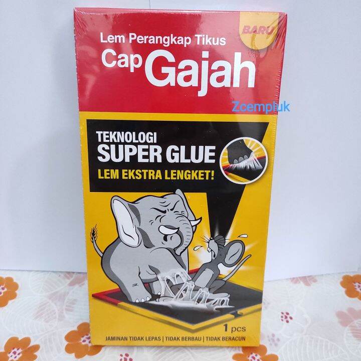 Lem Perangkap Tikus Cap Gajah Teknologi Super Glue Lem Ekstra Lengket ...