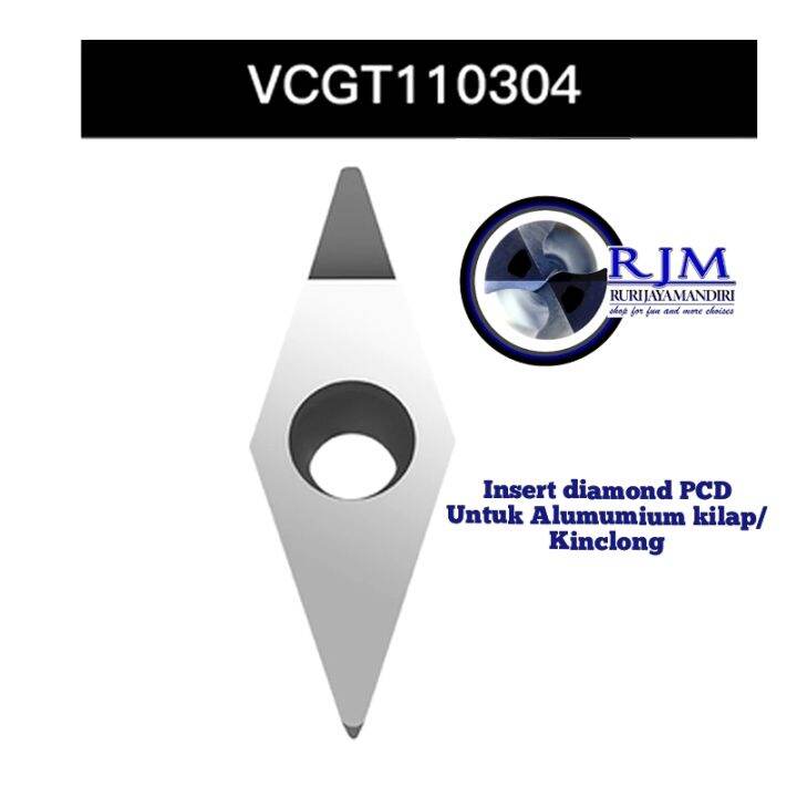 insert diamond PCD VCGT 11 02 04 for alumunium kilap kinclong | Lazada Indonesia
