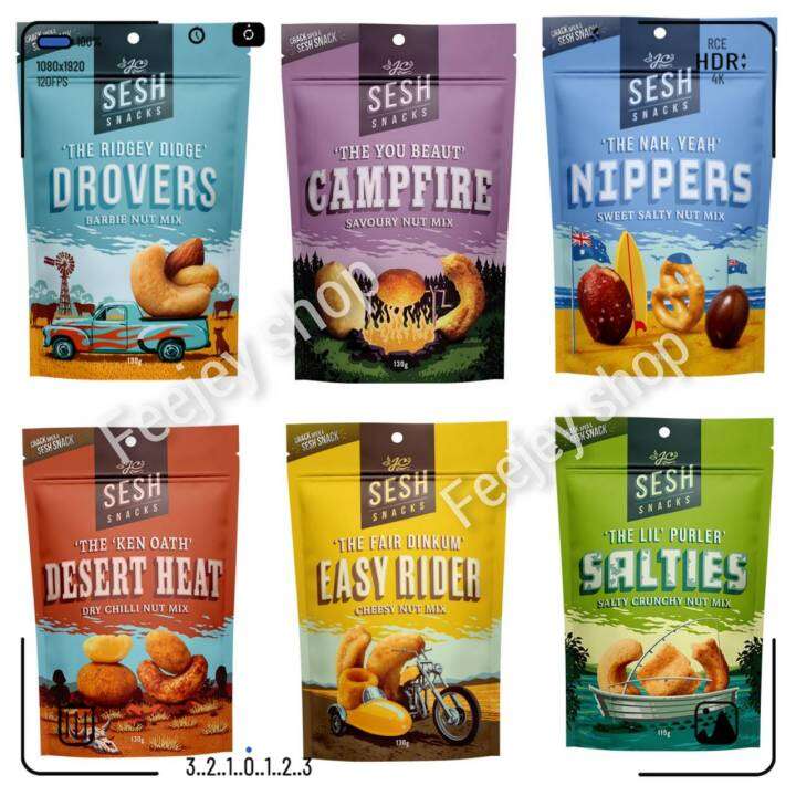 🇦🇺Sesh snacks 🇦🇺 ถั่วรวมอบ รสต่างๆ จากออสเตรเลีย | Lazada.co.th
