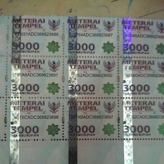 Materai Rp 3000 Tahun 2014 2015 2016 2017 2018 2019 2020 2021 | Lazada ...