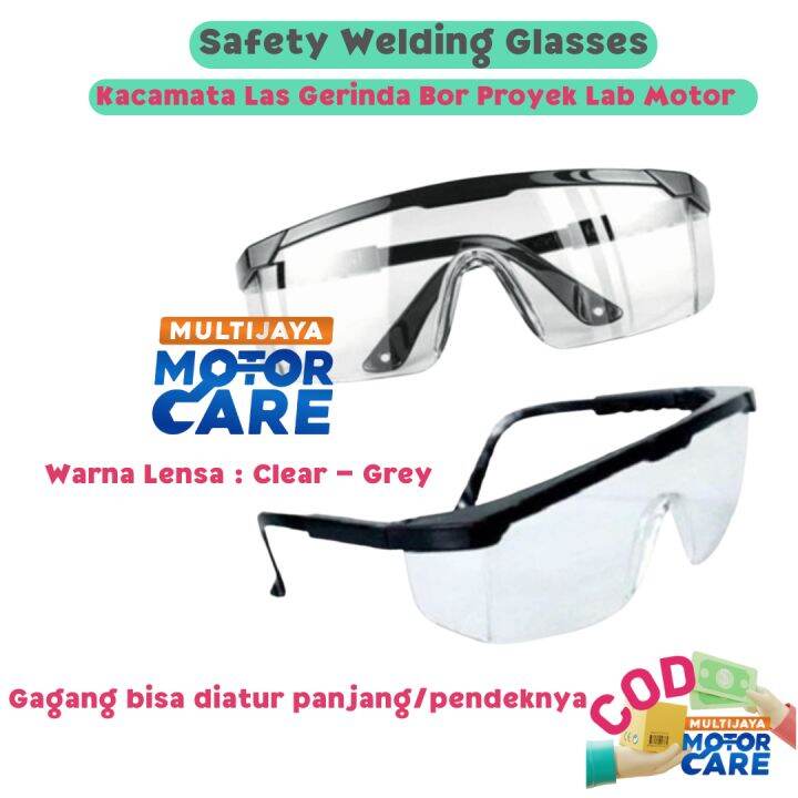 Kacamata Safety Las Gerinda Lab Bor Proyek Motor Fashion Safety Welding Glasses | Lazada Indonesia