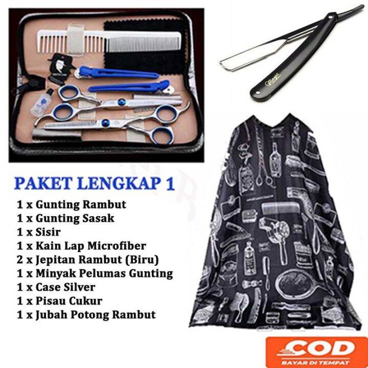 GUNTING SET BARBERSHOP LENGKAP COD | Lazada Indonesia