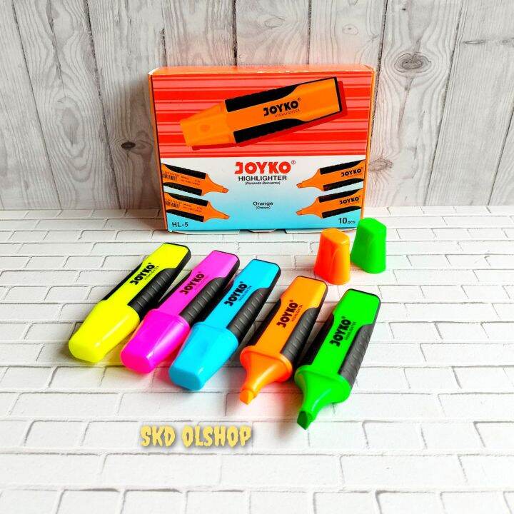 Joyko Highlighter Stabilo / Penanda Joyko Warna HL-5 (1 Box Isi 10 Pc) | Lazada Indonesia