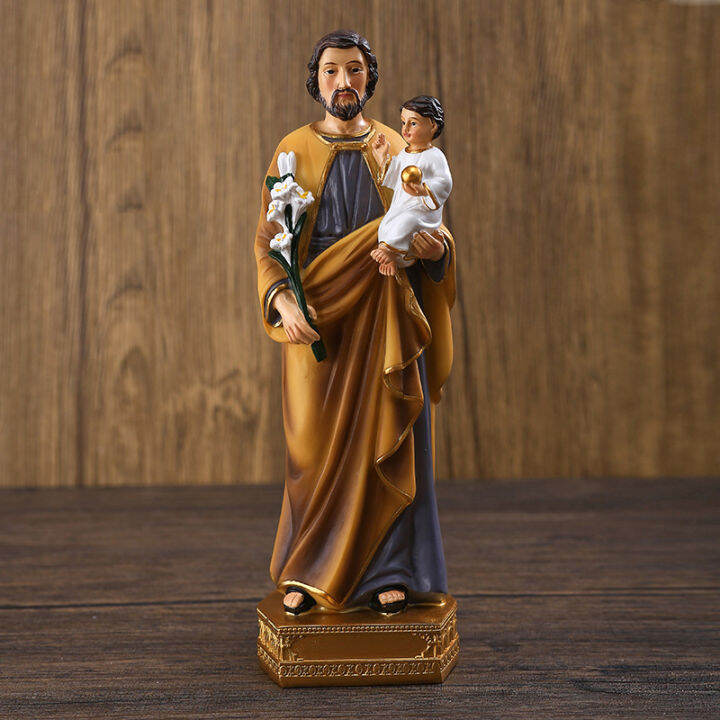 St. Joseph and Child Jesus Figure Catholic Saint Joseph Christ Statue ...