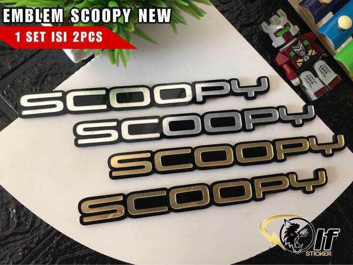 Emblem scoopy capital timbul 3D logo honda scoopy bukan stiker 1 set ...