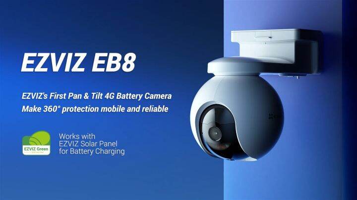 EZVIZ EB8 4G 2K 3MP Pan & Tilt 4G Network Smart Home Battery Camera ...
