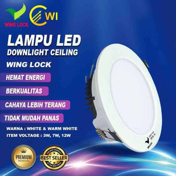 Lampu LED Downlight 7 Watt Wing Lock | Lazada Indonesia