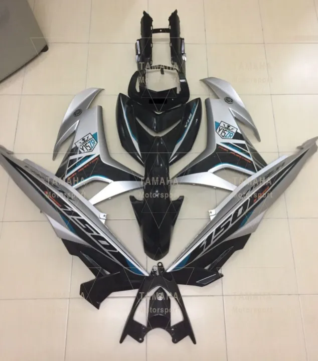 Yamaha Y15 Y15zr Body Cover Stripe Sticker 2017 cyan silver robot | Lazada