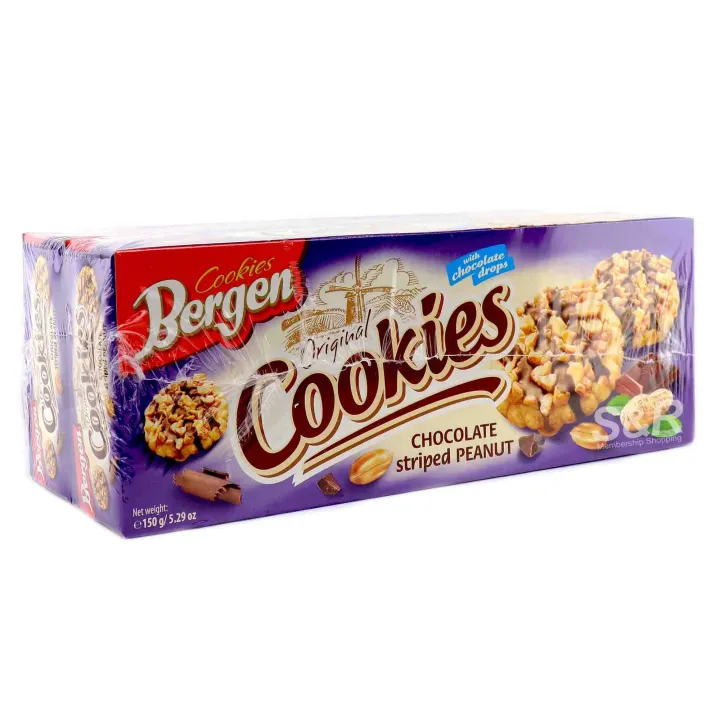 Bergen Original Cookies with Chocolate Striped Peanut 2 boxes | Lazada PH