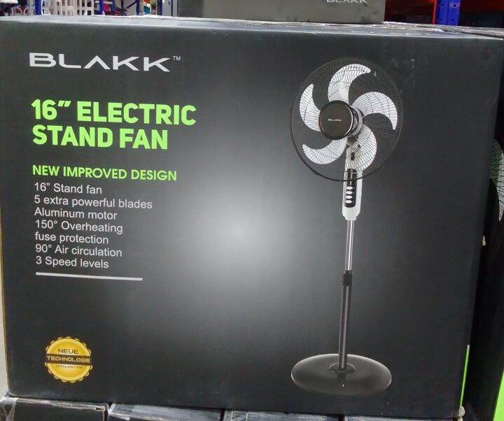 BLAKK 16" STAND FAN MODEL BSPSF-16BLK | Lazada PH