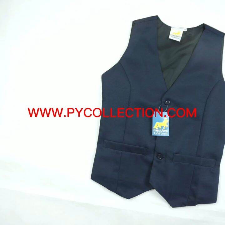 PRESIDENT UNIFORM VEST NAVY BLUE PENGAWAS READY STOCK !!! VEST SEKOLAH RENDAH DAN MENENGAH ...