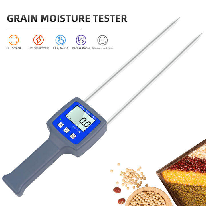 TK100GF Grain Flour Moisture Meter Starch Moisture Tester Humidity ...