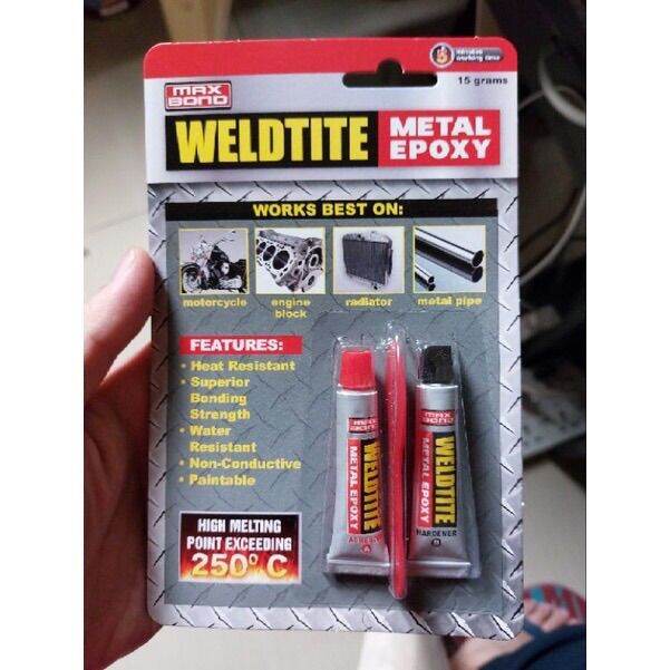 MAX BOND WELDTITE Steel Epoxy Heat Resistant 15 G | Lazada PH