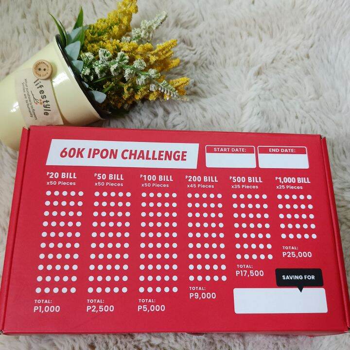 New 60K Ipon Box Challenge By Chinkee Tan 1PC | Lazada PH