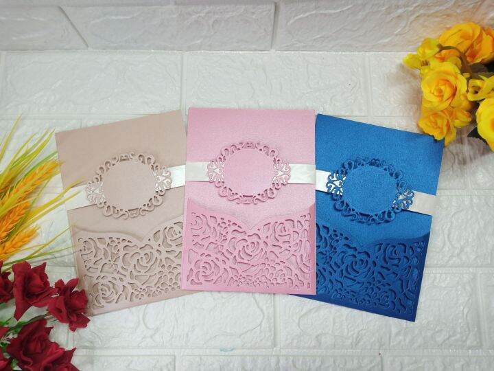 invi crafts! 5x7inches (5R) pocket slide invitation card design for ...