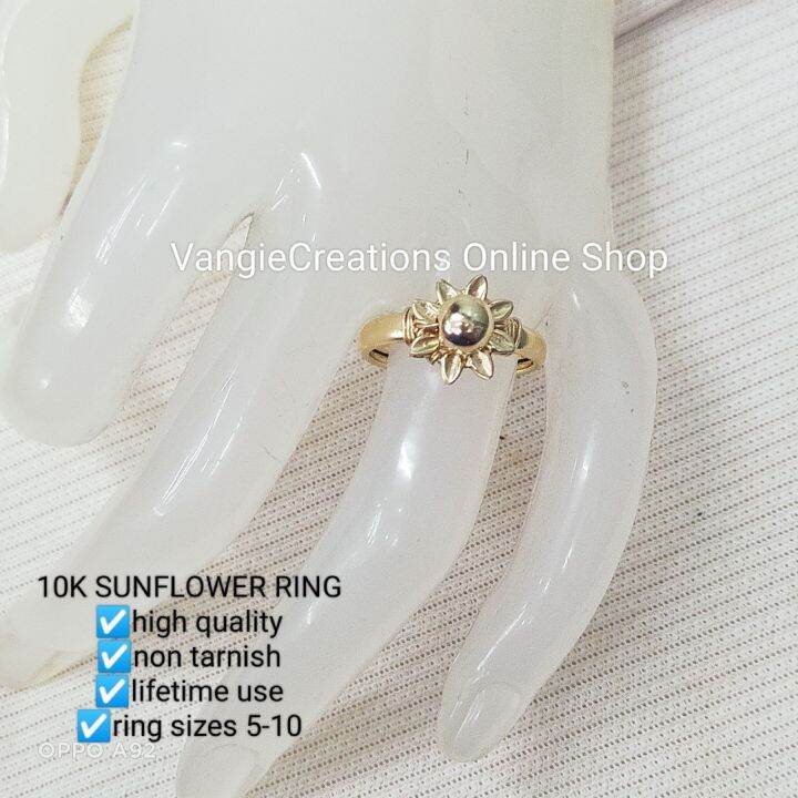 VangieCreations 10K SUNFLOWER RING | Lazada PH