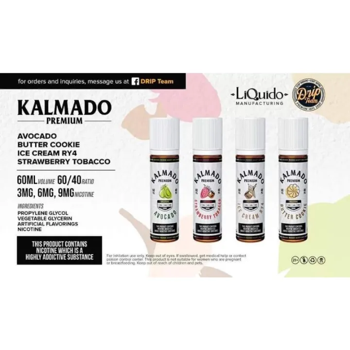 {LEGIT} KALMADO PREMIUM E-LIQUID 6MG/9MG 60ML 60/40 RATIO | Lazada PH