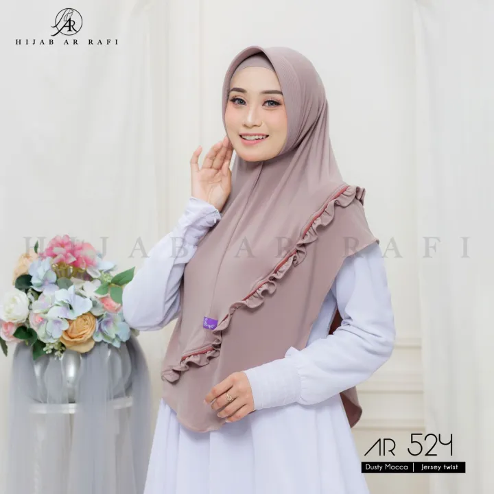 Hijab Arrafi bergo|Ar 524|Hijab new Arrafi | Lazada Indonesia