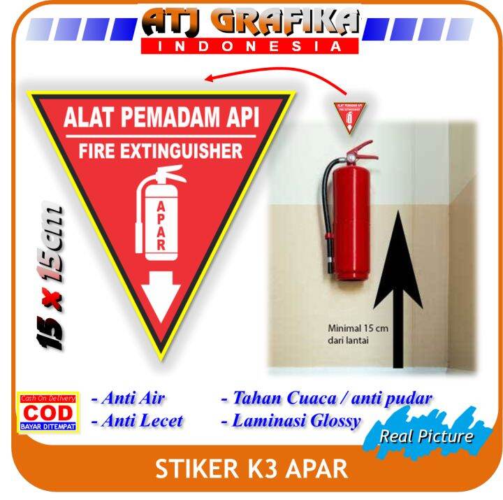 Stiker alat pemadam api ringan sticker K3 APAR kantor rumah mobil dll ...