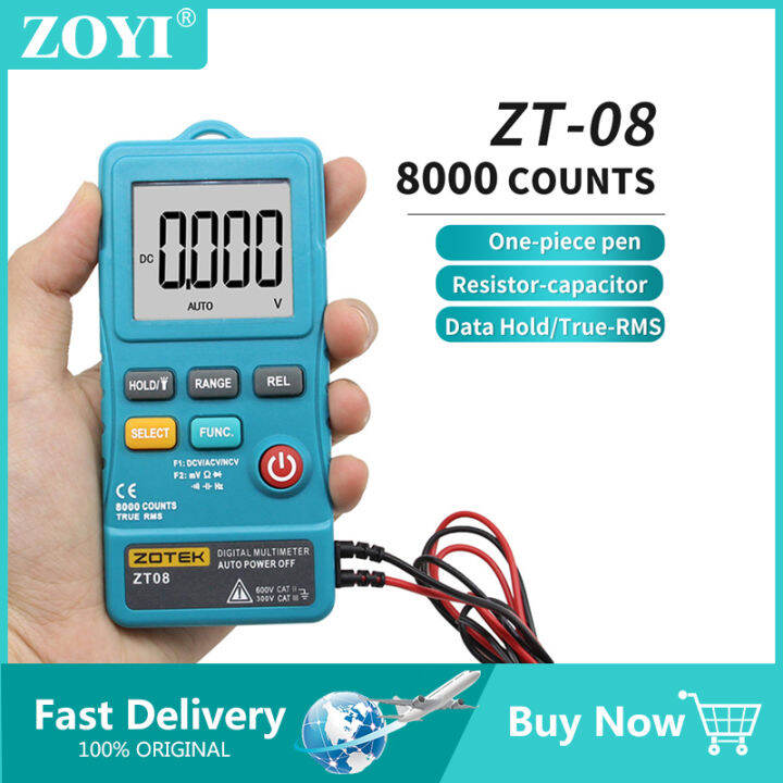 Portable True-RMS Digital Multimeter Tester Meter 8000 Counts AC/DC ...