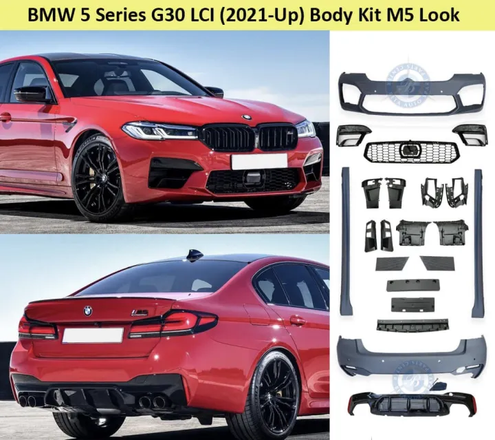 BMW G30 LCI 2021 2022 2023 M5 bodykit conversion body kit front side ...