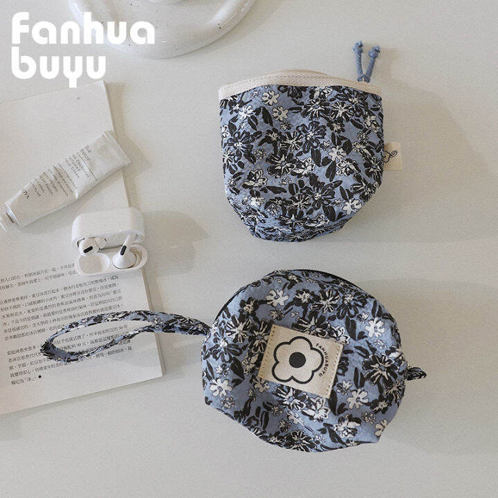 Fanhua กระเป๋าใบเล็กลายดอกไม้เล็กแนววินเทจกระเป๋าใส่เหรียญกระเป๋าเก็บ ...