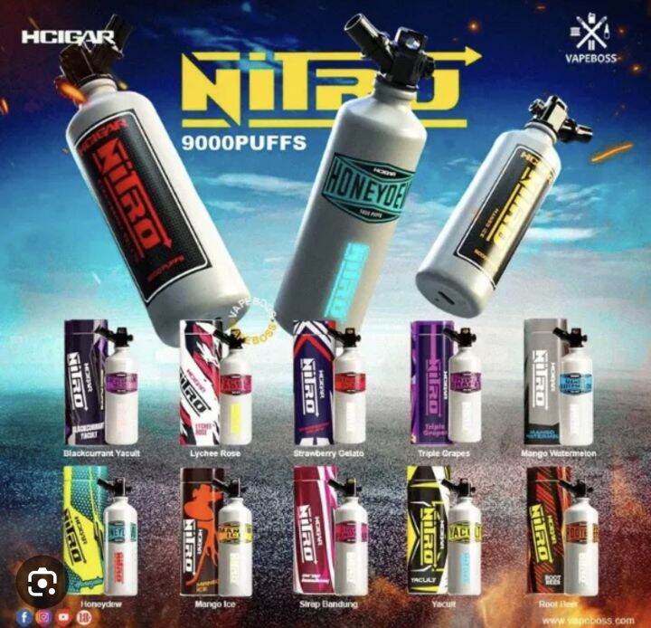 Hccigar nitro 9000 Puffs Juice strength Legit | Lazada PH