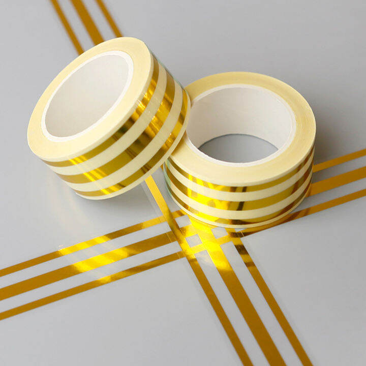 5M/Roll Beautiful Seam Sticker Tile Gap Tape Self-adhesive Gilt Lines ...