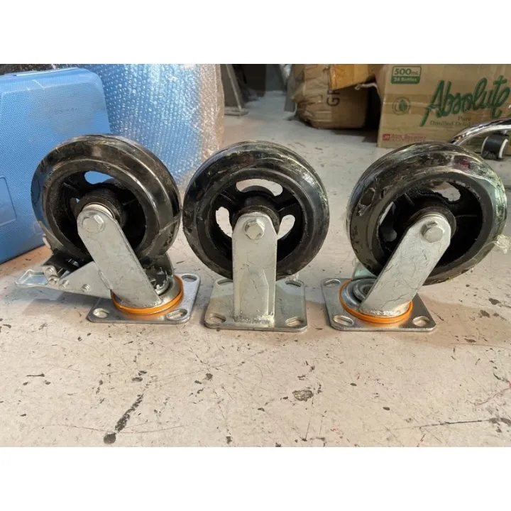 Heavy Duty Rubber Caster Wheel 6"x2"(Swivel,Fixed,Swivel With Lock ...