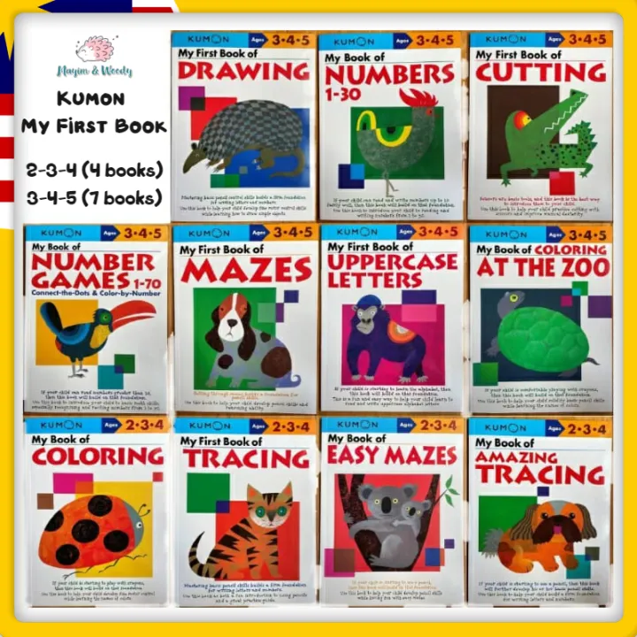 Kumon My First Book Age 2-5 Coloring Drawing Tracing Numbers Alphabets ...