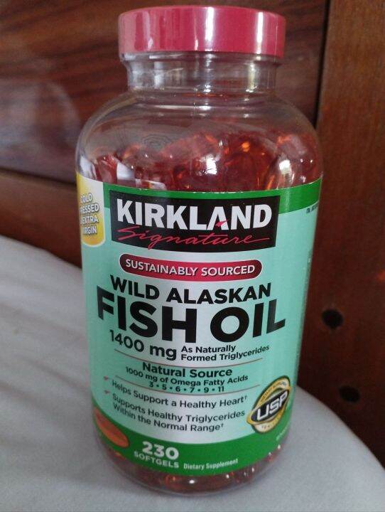 Kirkland Signature Wild Alaskan Fish Oil, 1400 mg, 230 softgels | Lazada PH