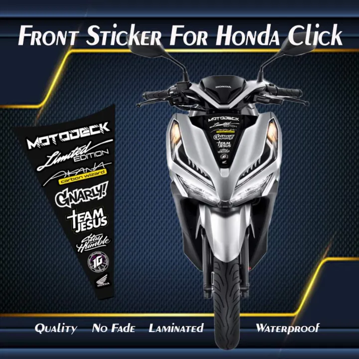 HONDA CLICK FRONT DECALS / CLICK ACCESSORIES / HONDA CLICK / CLICK ...
