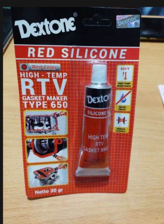 LEM DEXTON RED SILICONE 30gram - Lem gasket atau lem paking mesin ...
