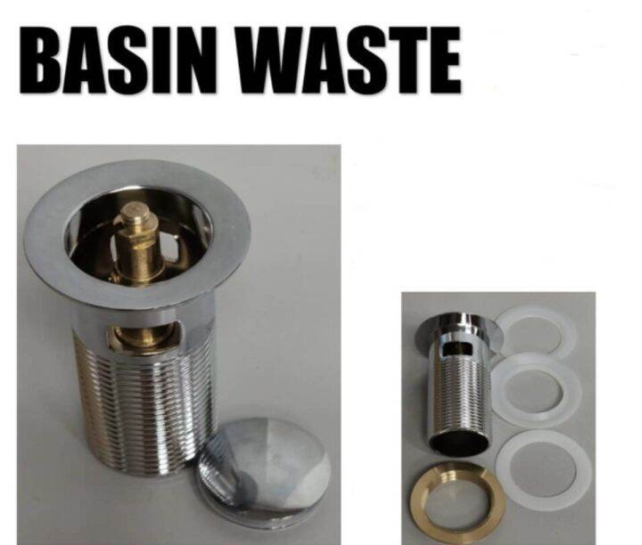 Heavy Duty Bathroom Basin Pop Up Waste (Overflow) | Lazada