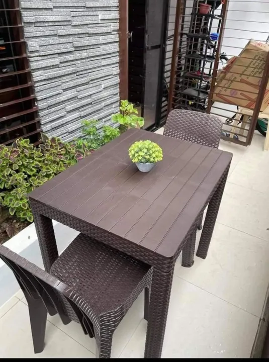 Rattan table and 2 chairs | Lazada PH