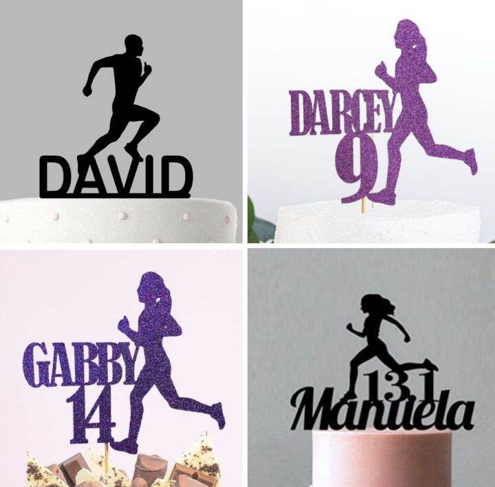 [SG Seller] Running Theme Cake Topper / Runner Cake Topper / Jogger ...