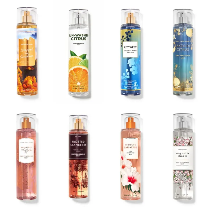 Bath and Body Works Fragrance Mist (Magnolia Charm Hibiscus Paradise ...